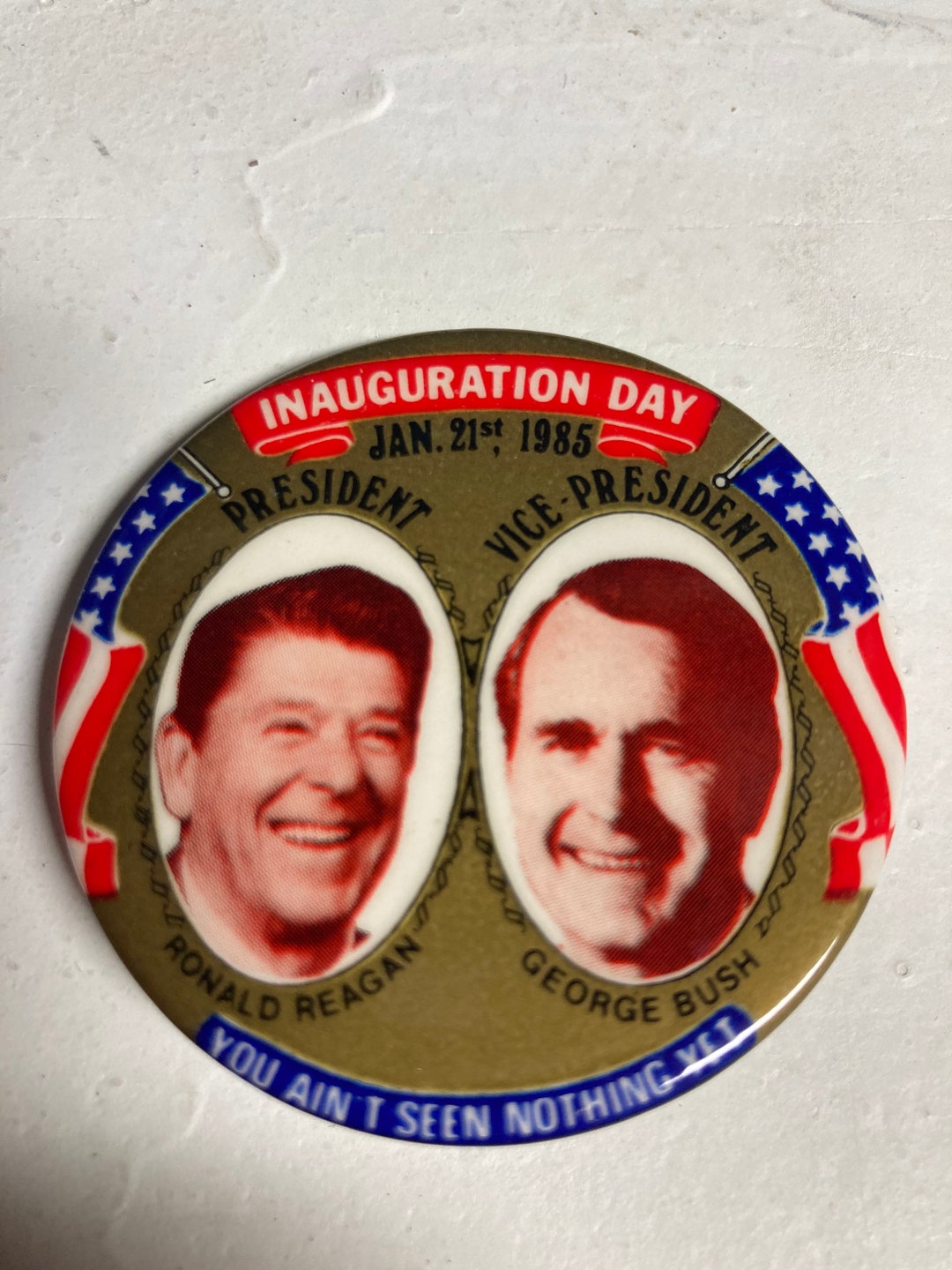 Ronald Reagan George Bush Inauguration Day January 21 1984 Button - Etsy