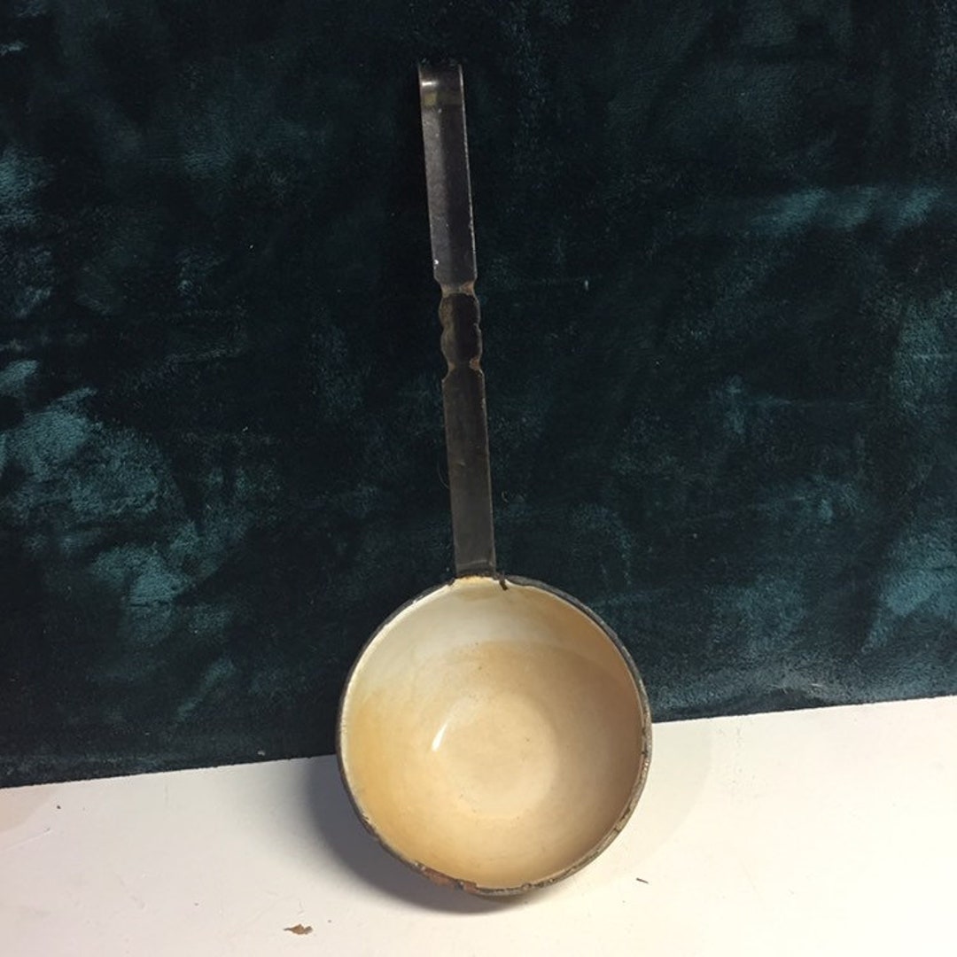 Enamel Black and White Laddle - Etsy