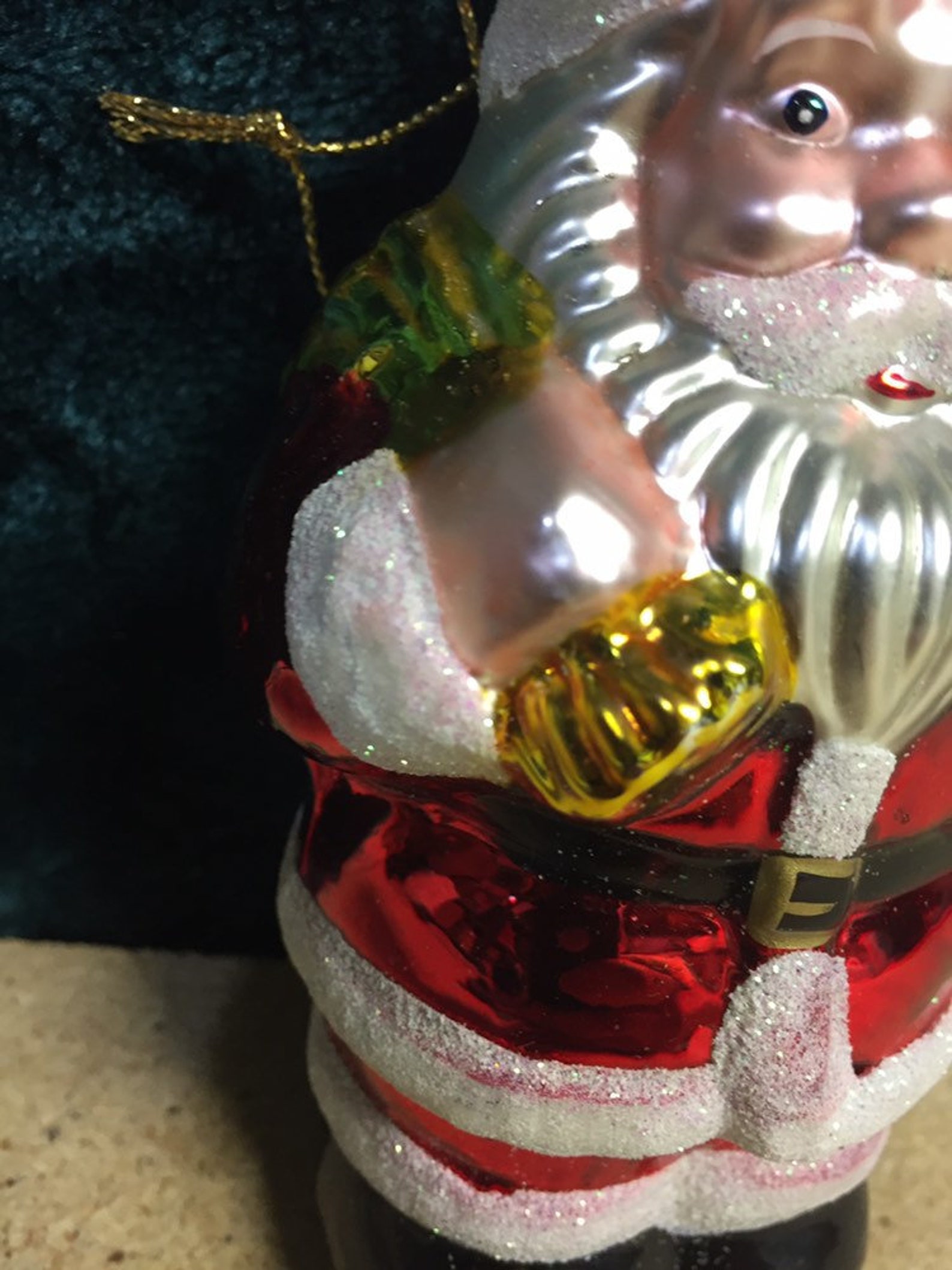 Blown glass Christmas ornament Santa Clause | Etsy