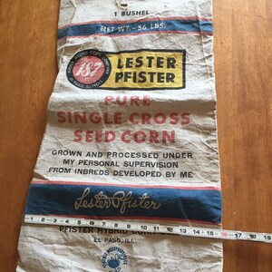 Lester Pfister Pure Single Cross Seed Corn Sack - Etsy