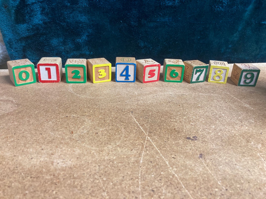 Vintage Number Blocks (price per Block) - Etsy