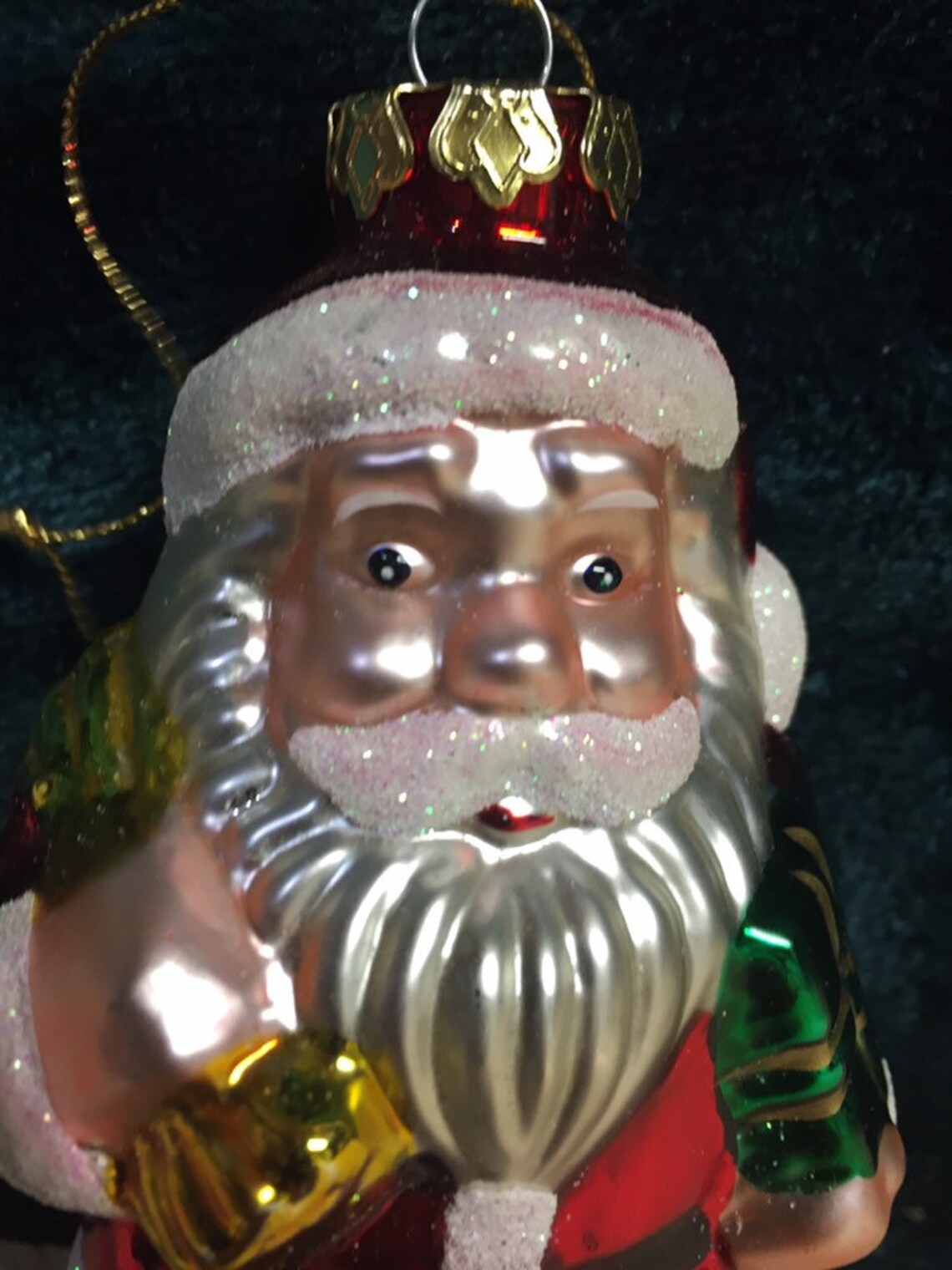 Blown glass Christmas ornament Santa Clause | Etsy