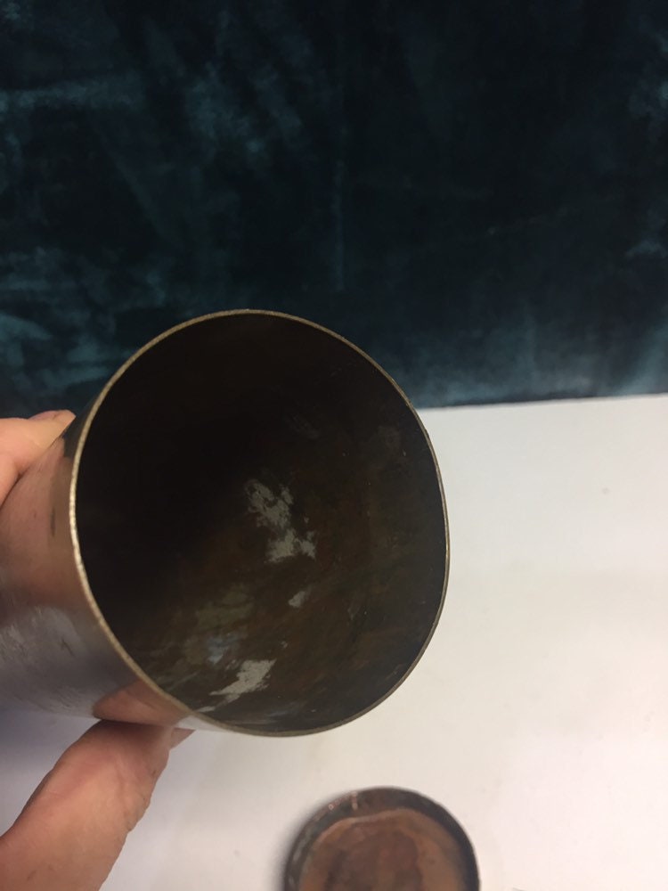 WW1 Trench Art Brass Shell Canister - Etsy