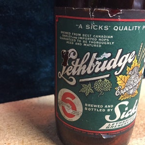 Lethbridge Canada Beer Bottle - Etsy