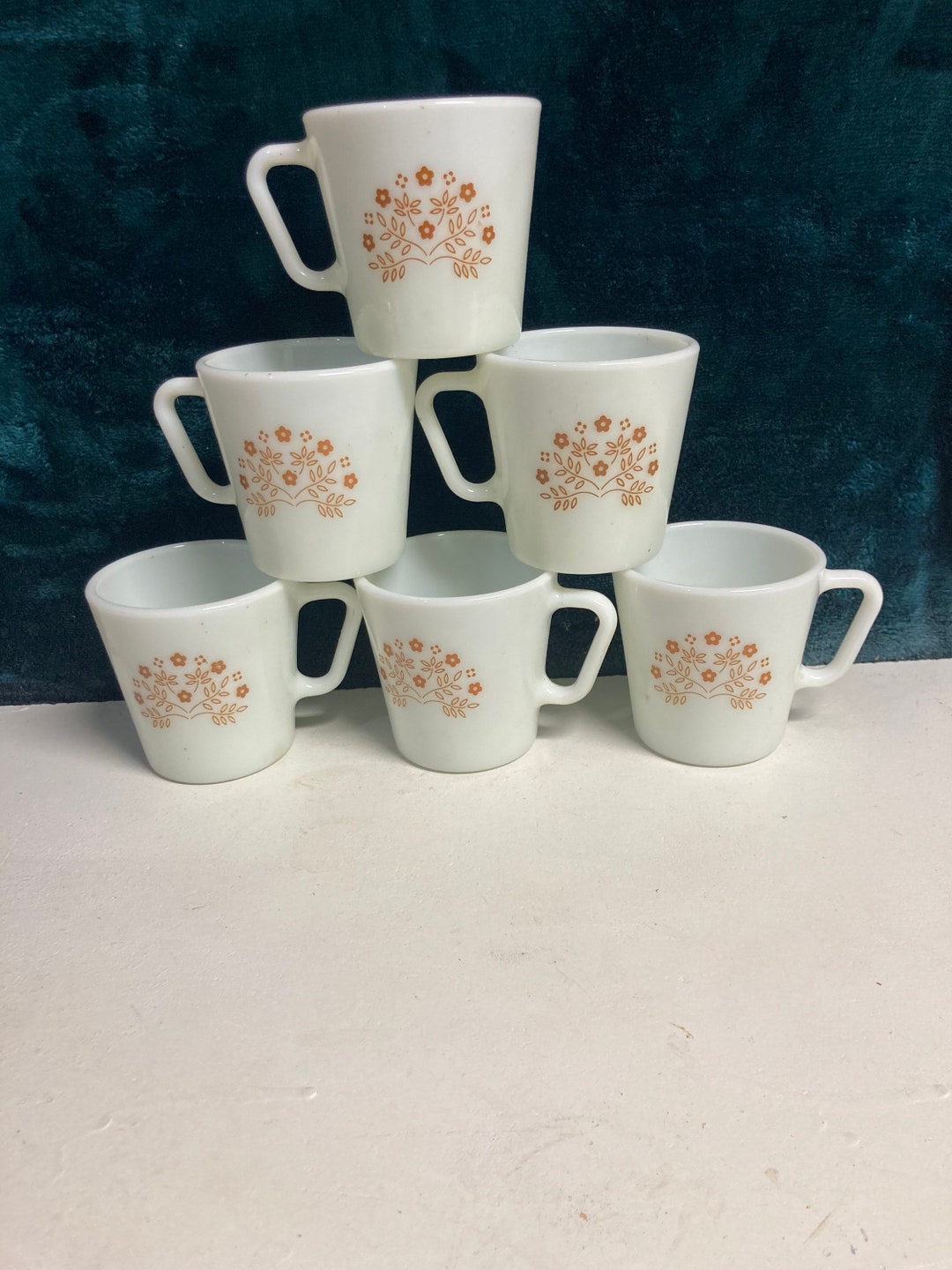 Pyrex Coffee Cup Set of 6 - Etsy