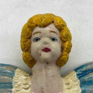 Plaster Angel Head With Spread Wings Vintage Wall Hanging - Etsy