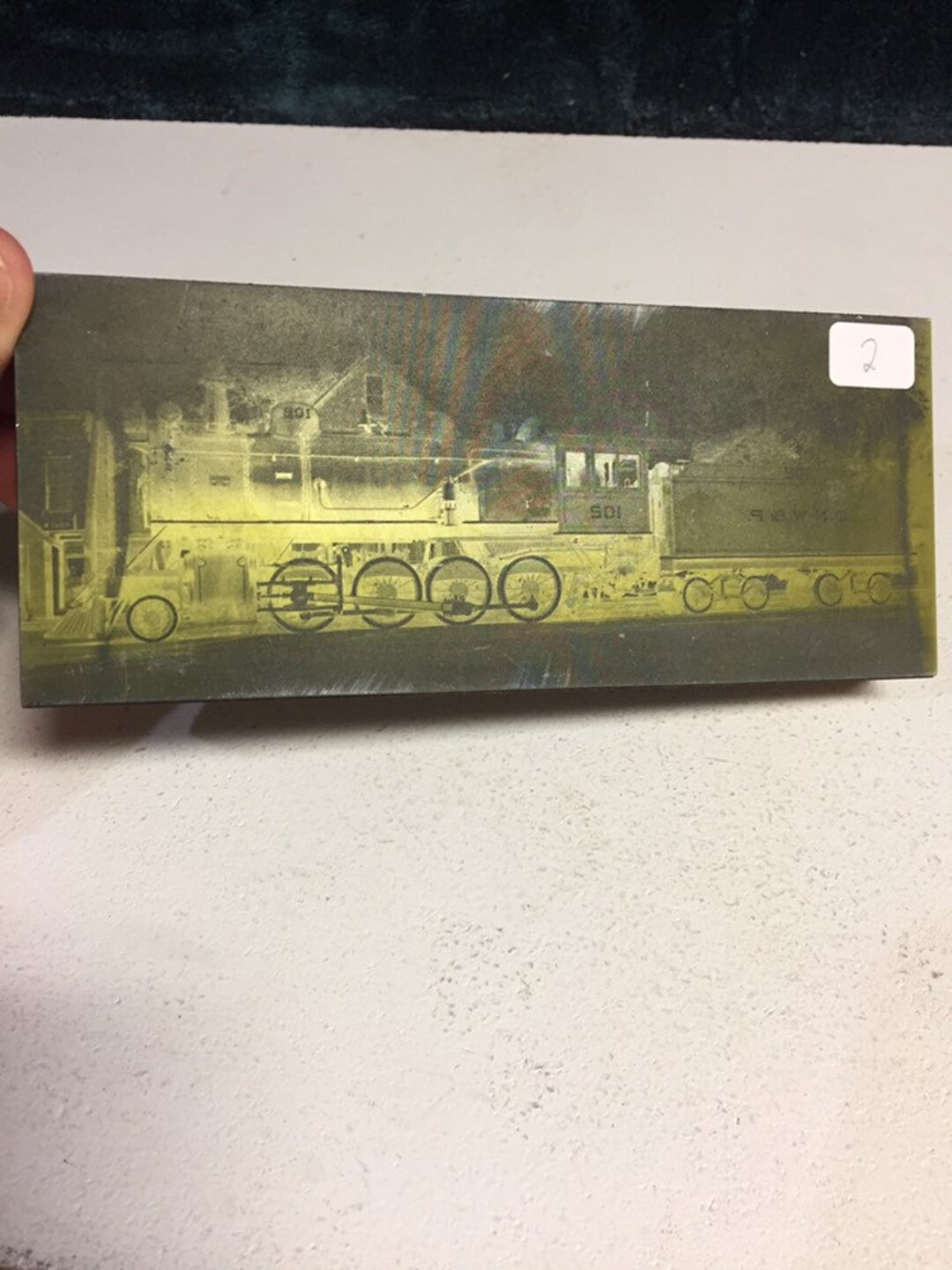 D.N.W & P. Railway Steam Engine #501 Printers Block - Etsy