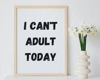 Printable Wall Art Prints, I Am Very Busy and Important, A4, A3 ...