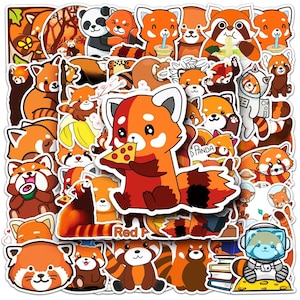 Pack of 50 Red Panda Stickers - Etsy