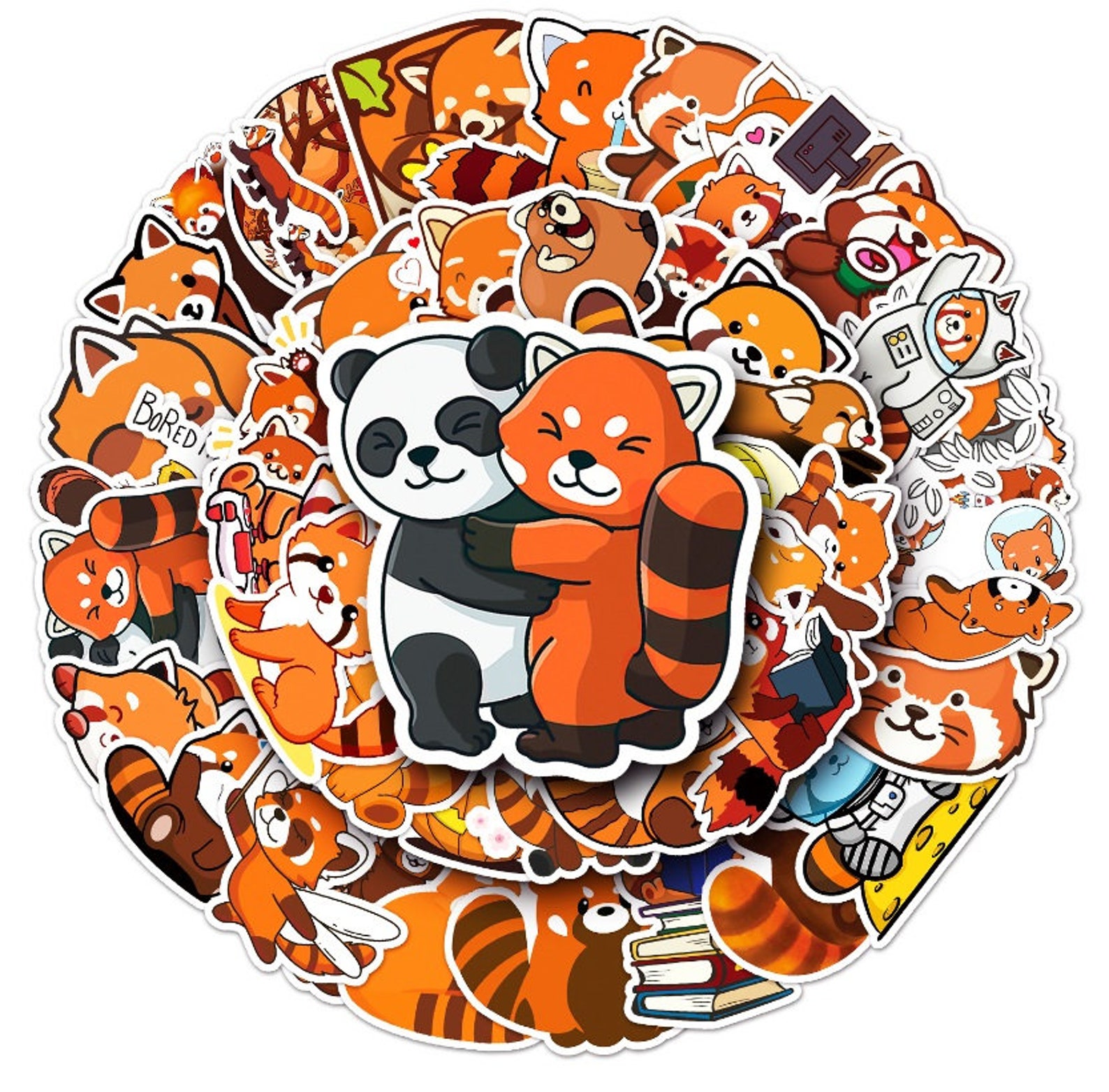 Pack of 50 Red Panda Stickers - Etsy