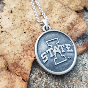Iowa State University, Cyclones Sterling Silver Antiqued Coin Pendant ...