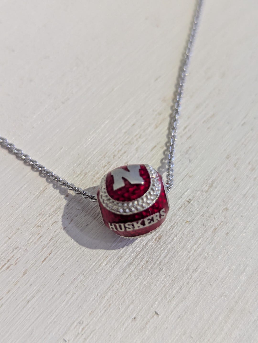 Nebraska Husker Baseball Necklace - Etsy