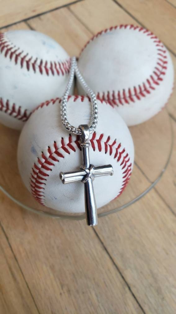 Men's Extra Large Baseball Bat Cross, Sterling Silver - Etsy