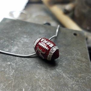 University of Alabama Silver and Diamond Football Pendant - Etsy