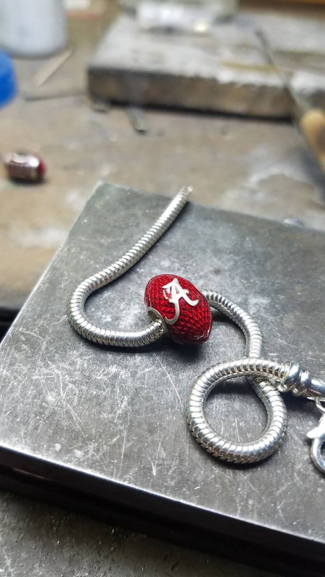 University of Alabama Football Charm Bracelet - Etsy