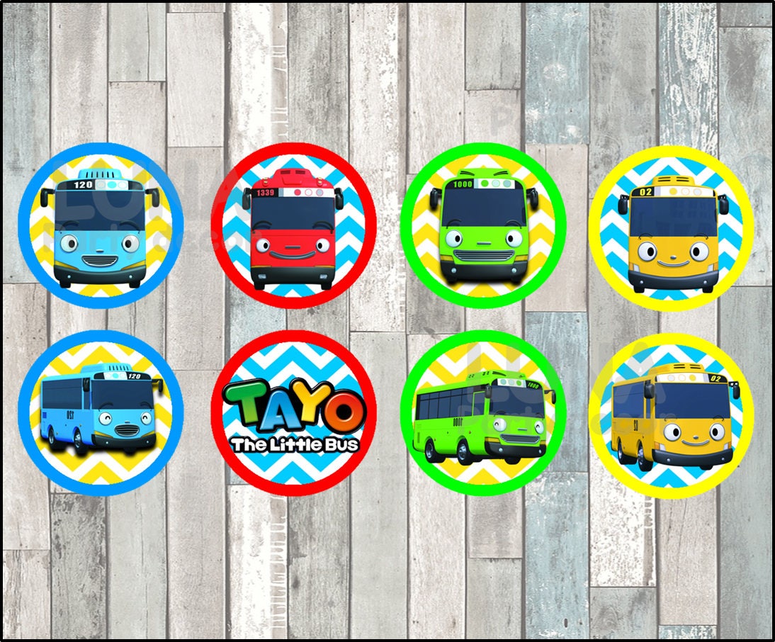 Tayo the Little Bus Toppers Instant Download, Printable Tayo the Little ...