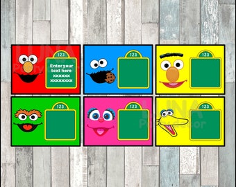 Elmo name tags | Etsy