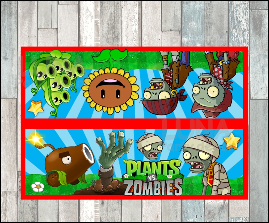 Plants Vs Zombies Toppers Instant Download Printable Plants - Etsy