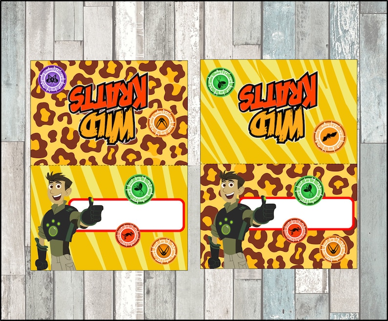 Wild Kratts Food Tent Cards Instant Download Printable Wild | Etsy