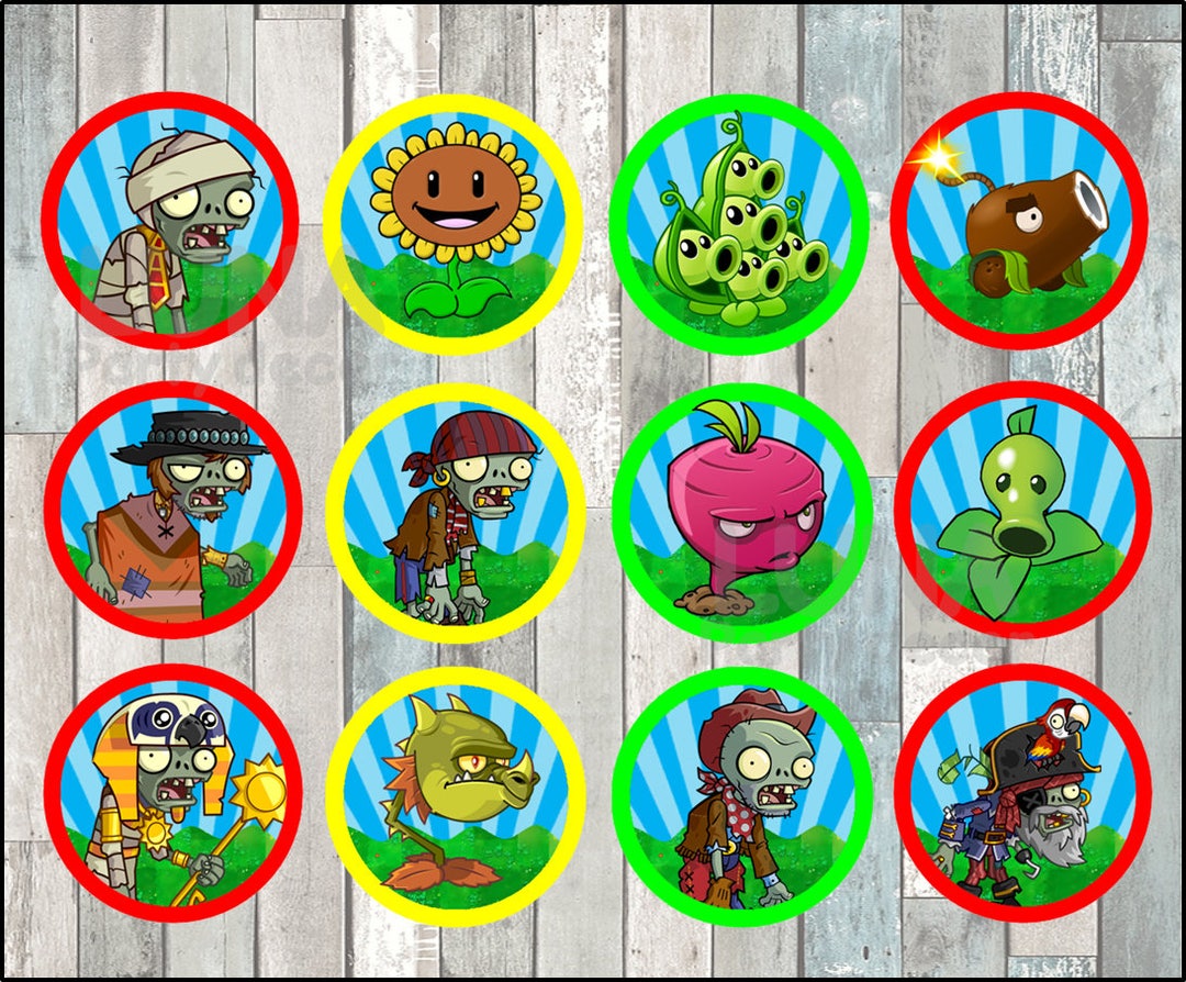 Plants Vs Zombies Toppers Instant Download, Printable Plants Vs Zombies ...