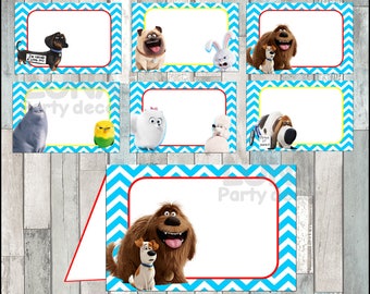 Puppy Dog Pals Food Tent Cards instant download Printable