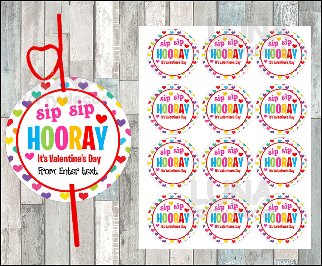 Crazy Straw Valentine, Printable Valentine, Non Candy Valentine, Custom ...