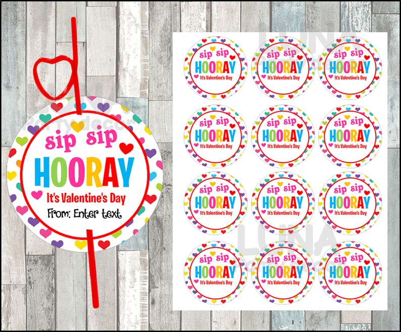 Crazy Straw Valentine, Printable Valentine, Non Candy Valentine, Custom ...