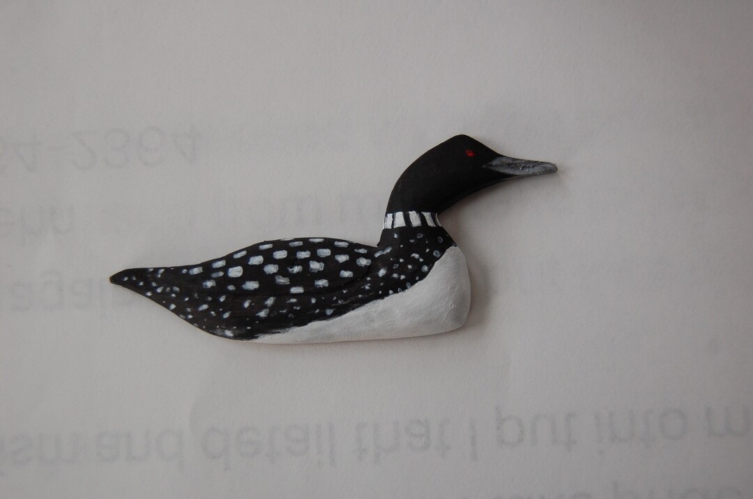 Wooden Loon Pin - Etsy