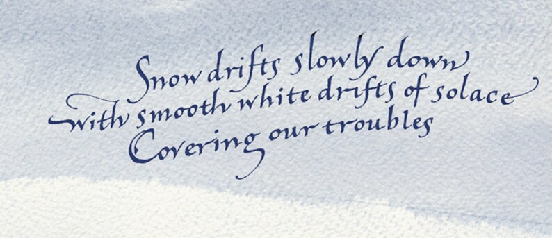 Greeting Card With Snowflakes and Haiku - Etsy
