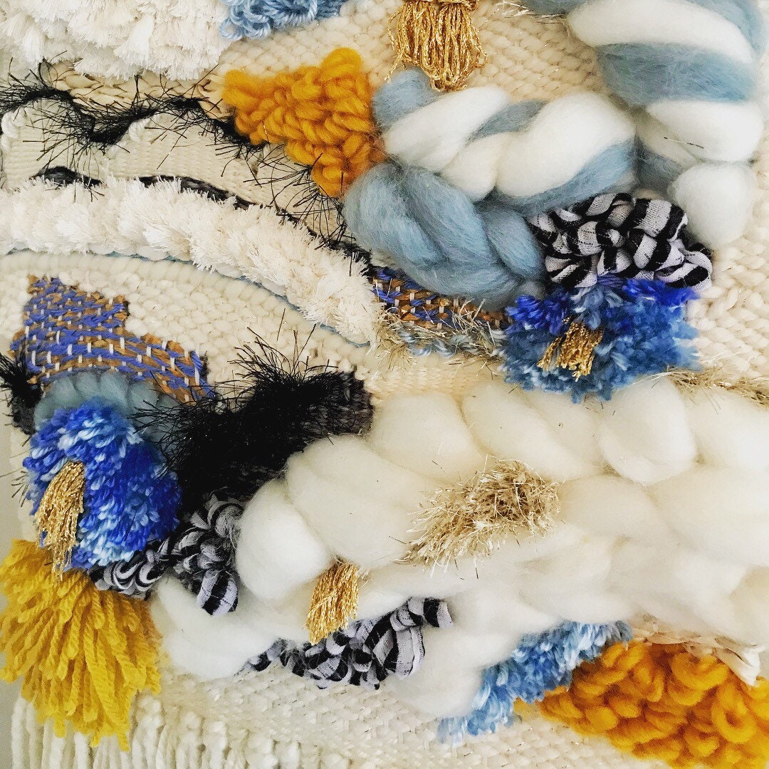 Coral II, Wall Hanging, Woven Tapestry, Woven Wall Art, Modern Weaving ...