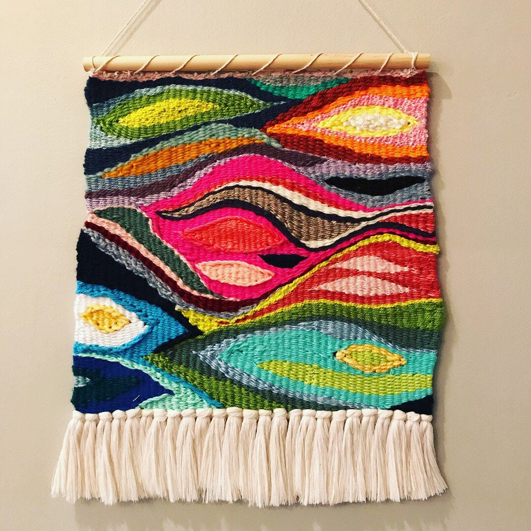 Rainbow II, Wall Hanging, Woven Tapestry, Woven Wall Art, Modern ...