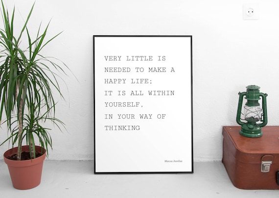 Very Little Is Needed Quote by Marcus Aurelius Wise Quote | Etsy