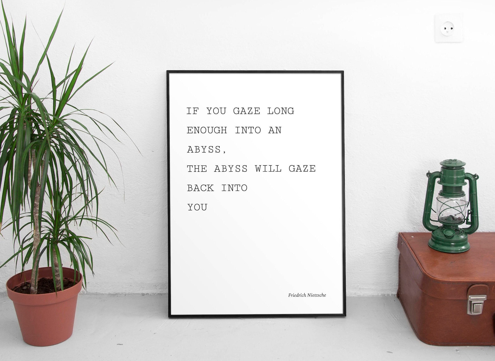 Abyss Quote by Friedrich Nietzsche, Digital Download, Printable Art ...
