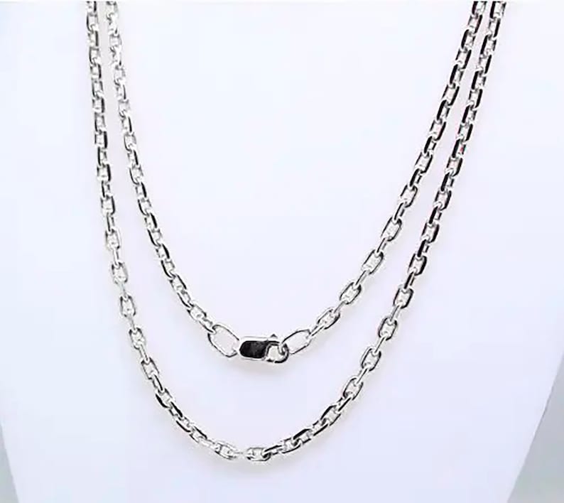 Anchor 925 Silver Chain Necklace, Silver Women Chain, Silver Men Chain ...