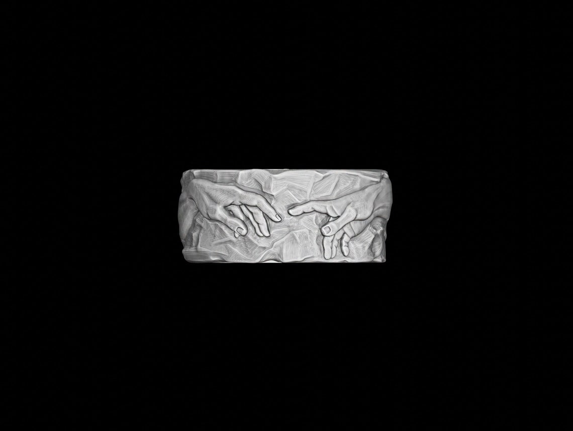 Hand of God Giving Life to Adam Ring Michelangelo Ring - Etsy