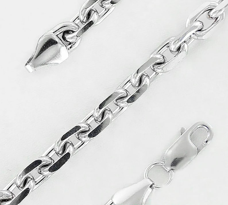 Anchor 925 Silver Chain Necklace, Silver Women Chain, Silver Men Chain ...