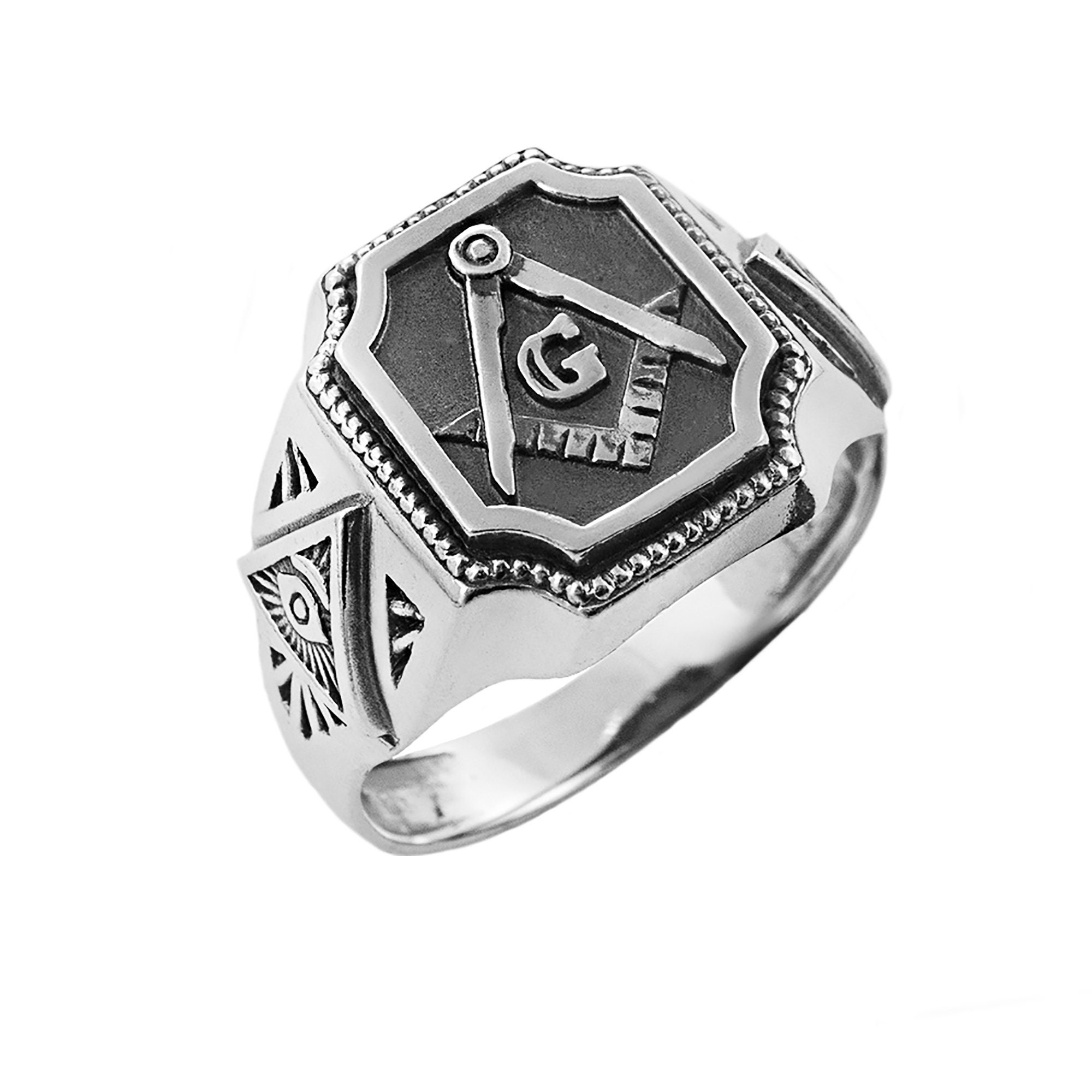 Freemason Ring Freemason Masonic Rings 925 Silver Ring - Etsy