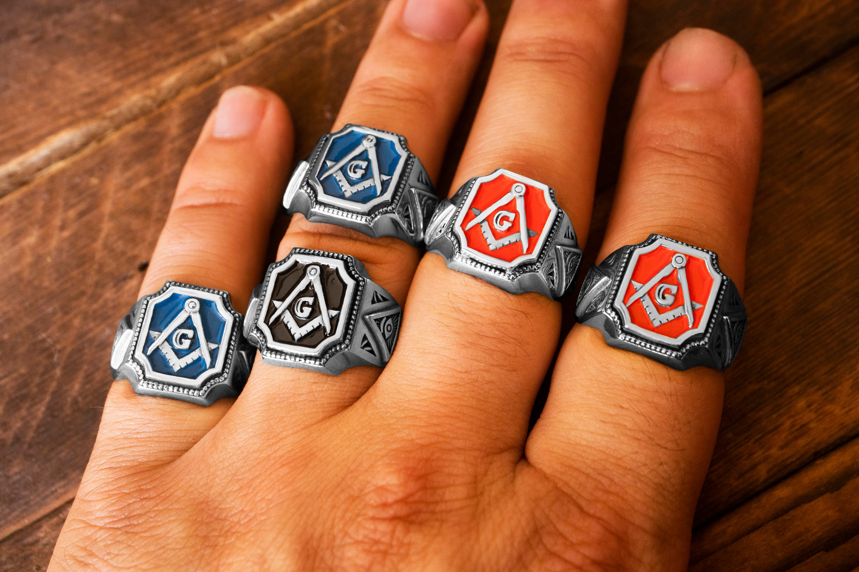 Freemason Ring Freemason Masonic Rings 925 Silver Ring - Etsy