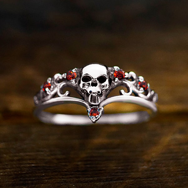 Skull Gem Ring - Etsy