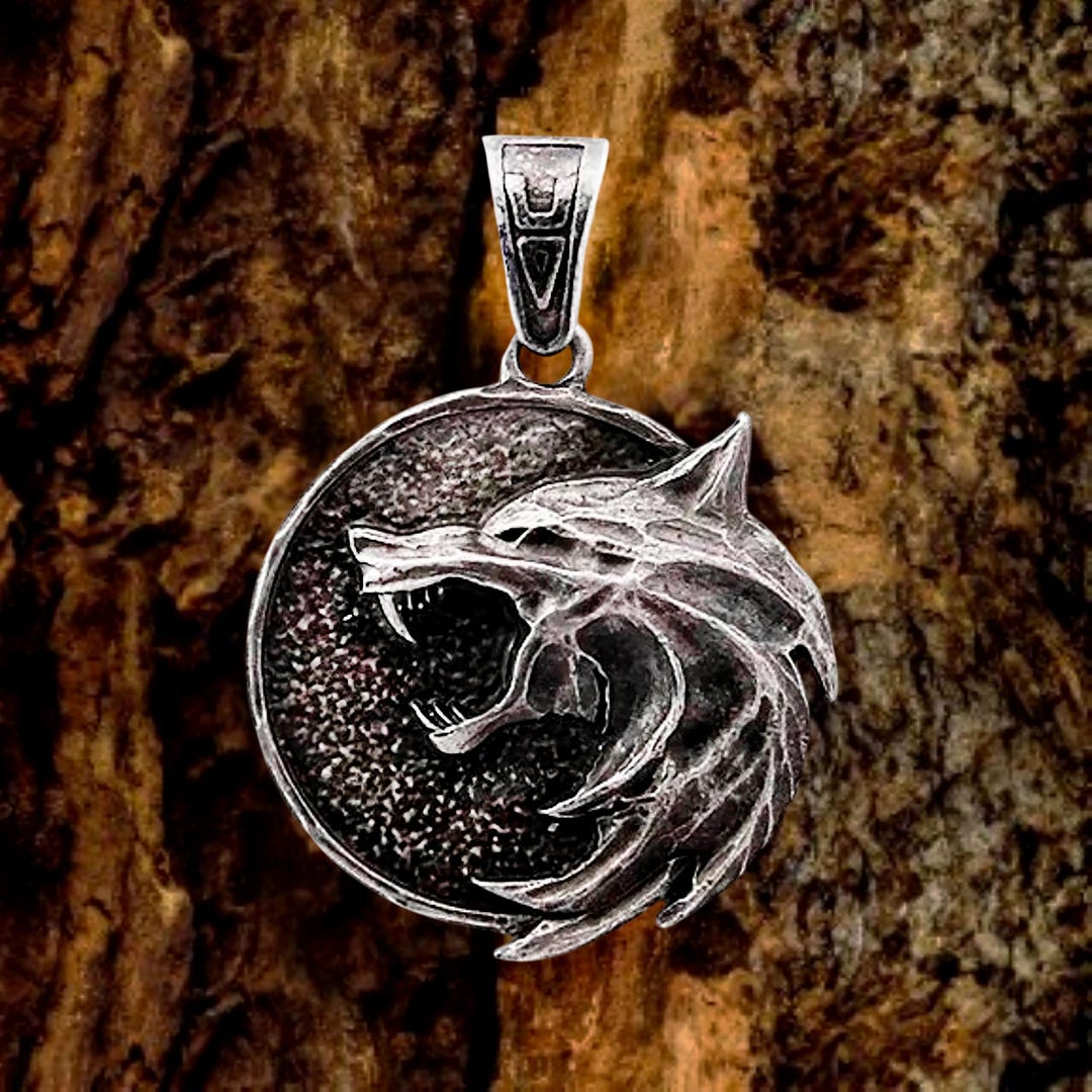 Silver Wolf Howling Pendant, Wolf Jewelry, Fenrir Pendant, Nordic ...