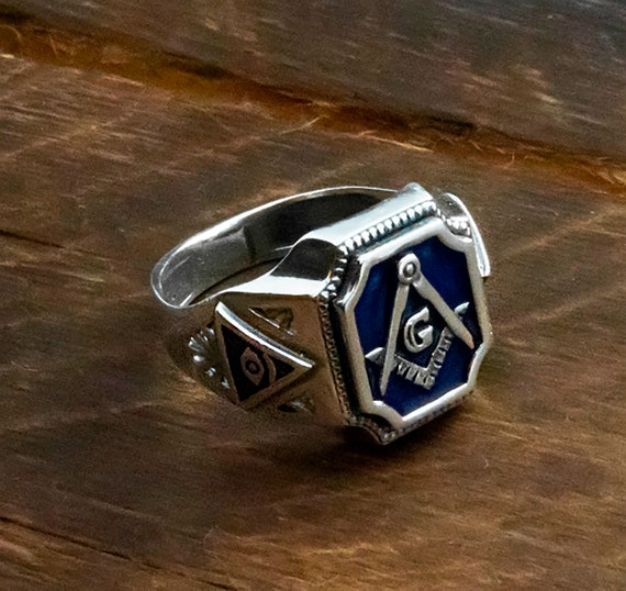 Freemason Ring Freemason Masonic Rings 925 Silver Ring - Etsy