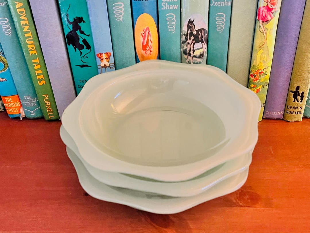 Vintage Green Pyrex Bowls 1960s Glass 1480 Set Three Trio Coloured ...