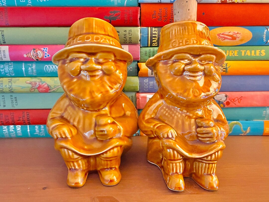 Vintage 1970s 1960s Cheddar Jug Man Set Pair Cider Beer Jug Ornament ...