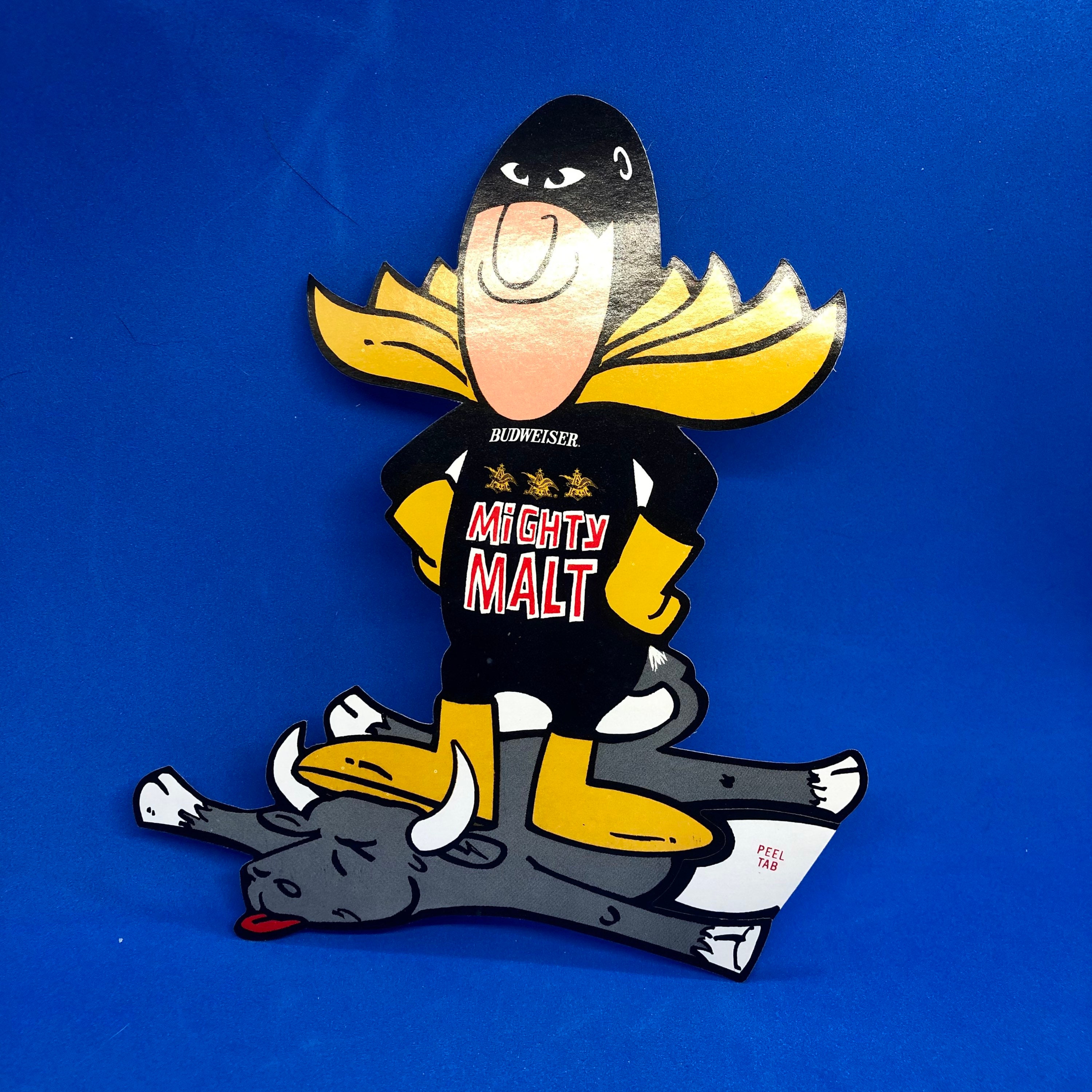 Bud Man Original Sticker Series Bull Crushing Mighty Malt - Etsy