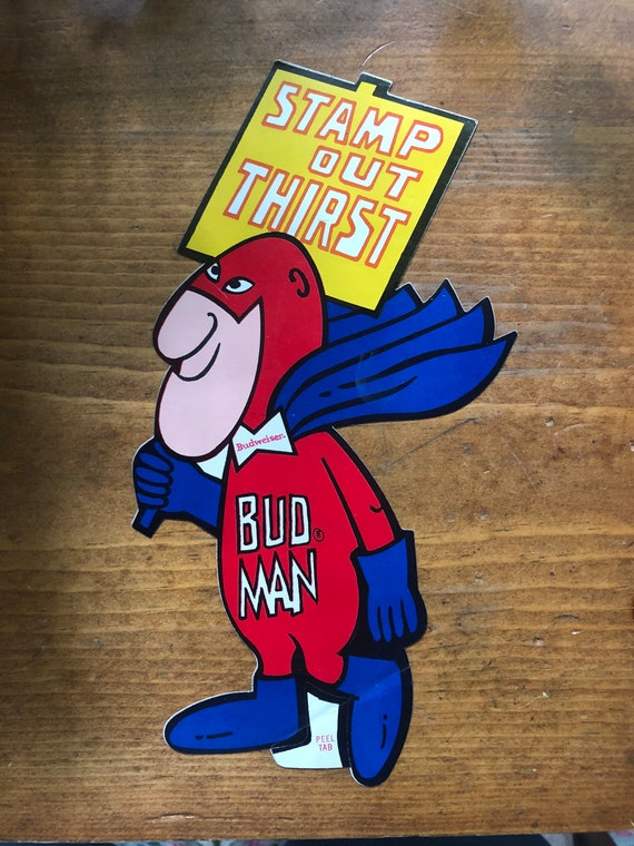 Bud Man Original Sticker Series Picketing Bud Man Budweiser - Etsy