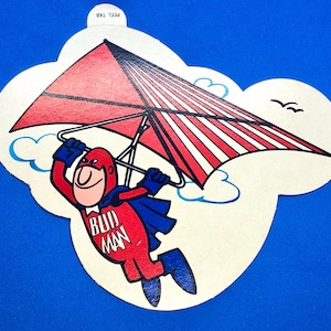 Bud Man Original Sticker Series Hang Gliding Bud Man Beer | Etsy
