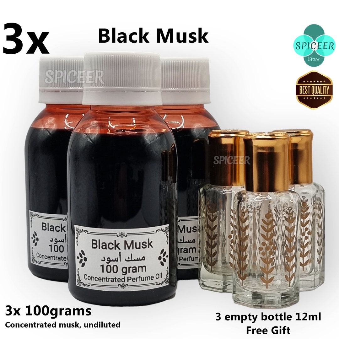 3x Black Musk 100grams Concentrated & Strong High Quality ( + Gift ...