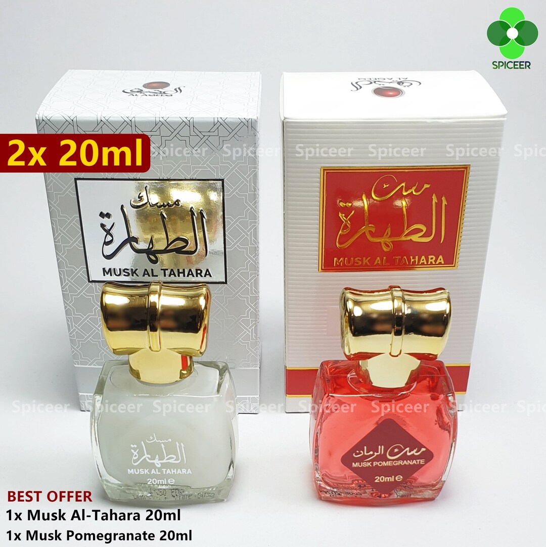2x 20ml Musk Al Tahara + Pomegranate Musk - Aqeeq Arabic Perfume Oil ...