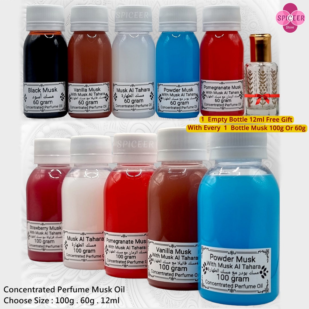 Arabian Perfume Musk Oil Tahara White Powder Black Vanilla 100g-60g ...