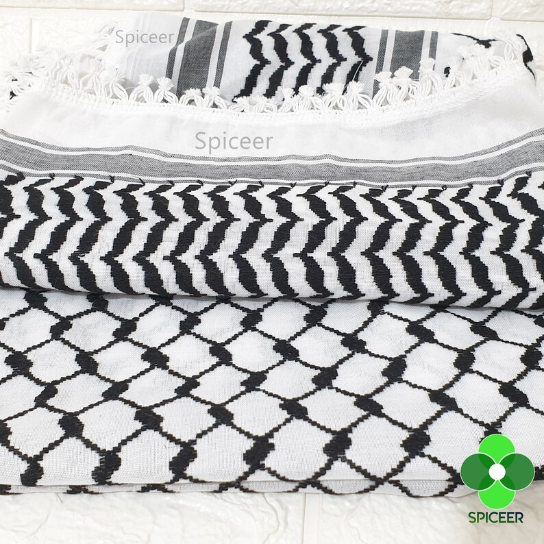 Palestinian Keffiyeh 125cm125cm Scarf Shemagh Kufia Koofiyyeh كوفية ...